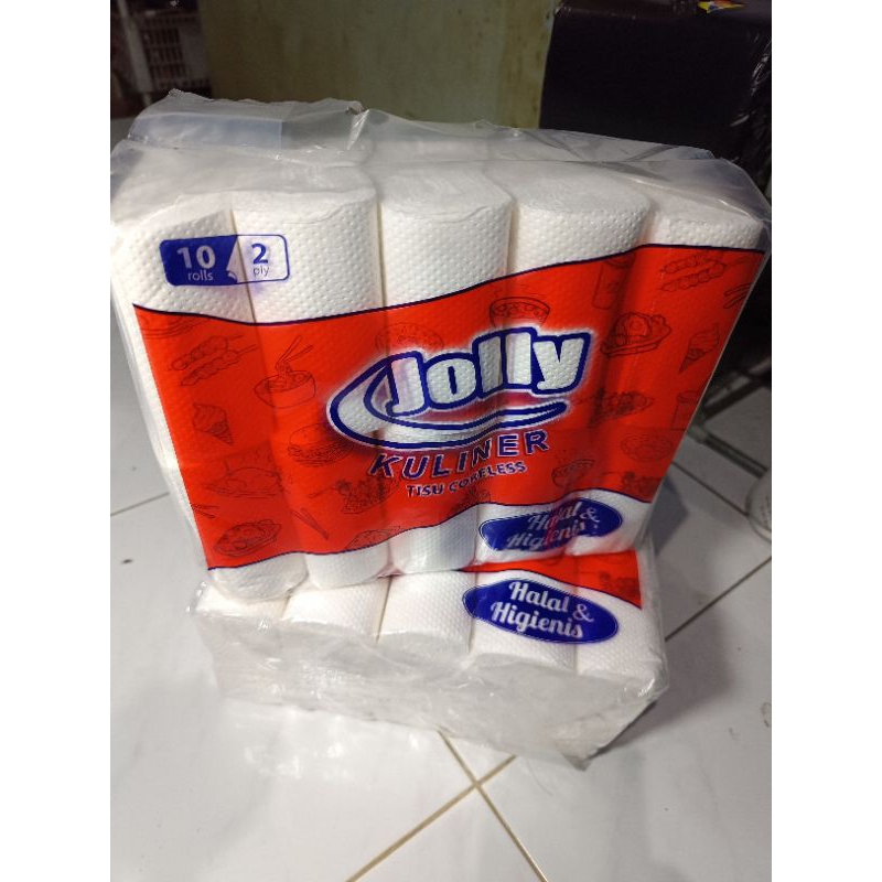 Jual TISU jolly CORELESS gulung isi 10 roll x 2 (2 play) | Shopee Indonesia