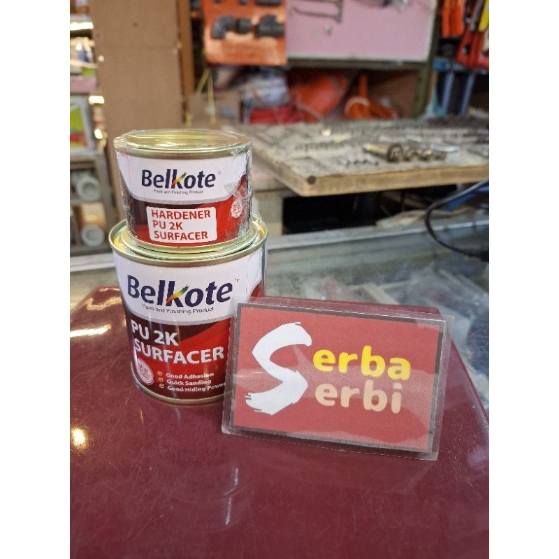 Jual (/SET 300ML(KALENG MERAH) EPOXY BELKOTE) Cat dasar pu 2k surfacer ...