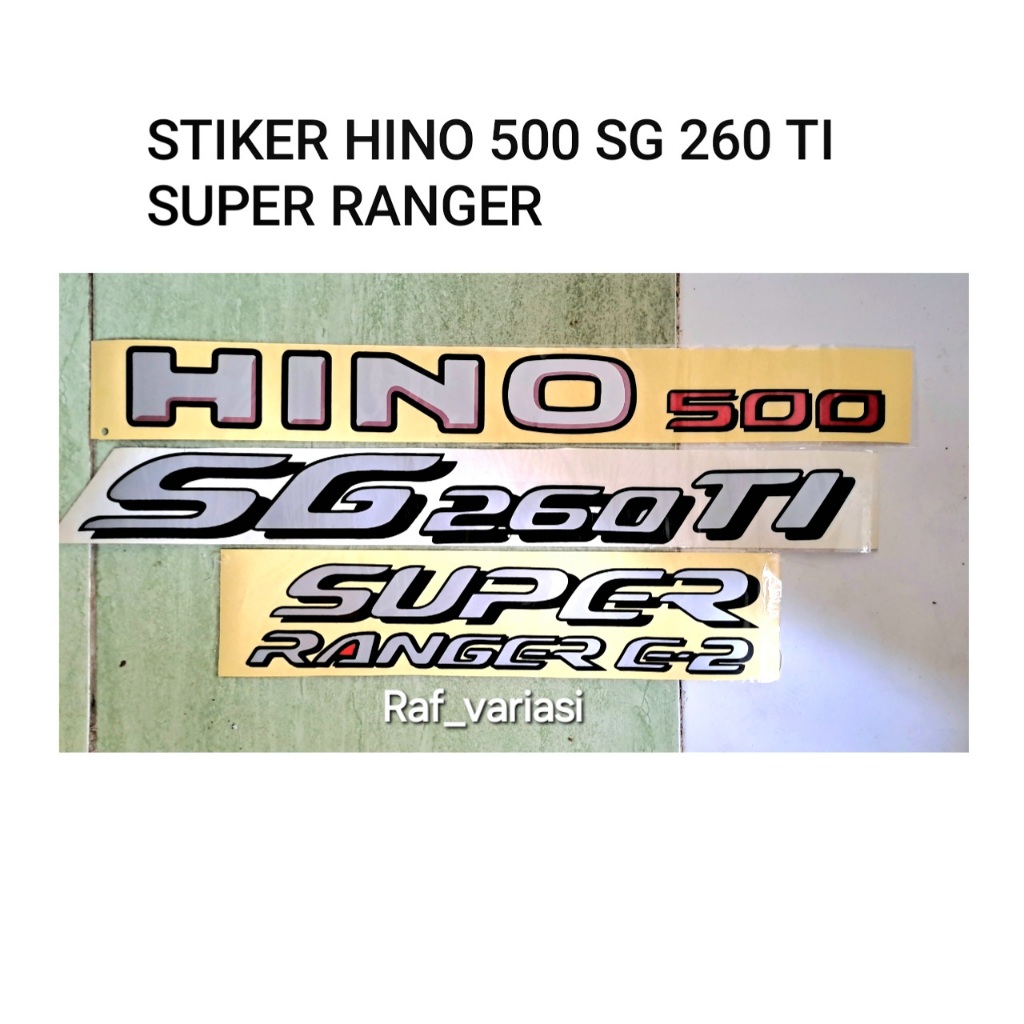 Jual Stiker Hino 500 SG 260 TI / sticker Hino 500 / stiker super ranger ...
