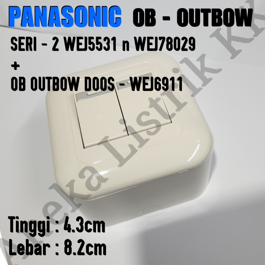 Jual PANASONIC OB OUTBOW SAKLAR SERI DOUBLE DOBEL WEJ5531 PLUS OB DOOS ...