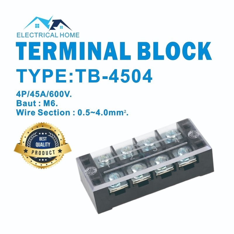 Jual TERMINAL BLOCK TB 4504 (45A 4Pole) | Shopee Indonesia