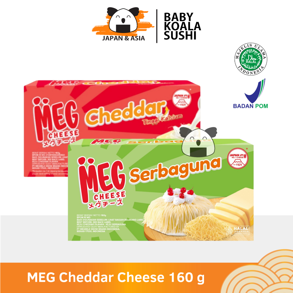Jual MEG CHEESE Keju Cheddar Merah 160 g Halal │ Chedar | Shopee Indonesia