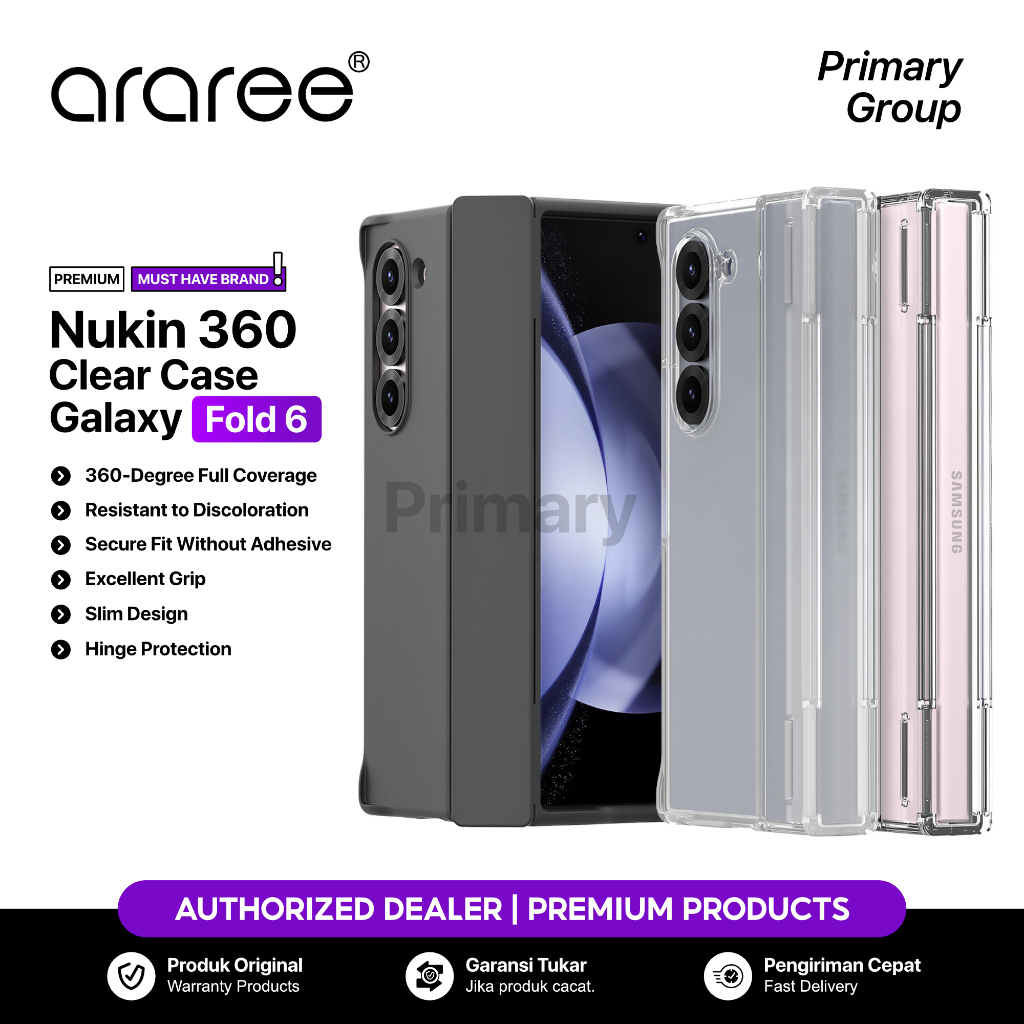 Jual Case Samsung Galaxy Z Fold 6 Fold6 ARAREE Nukin 360 with Hinge Protection Slim Hard PC Full ...