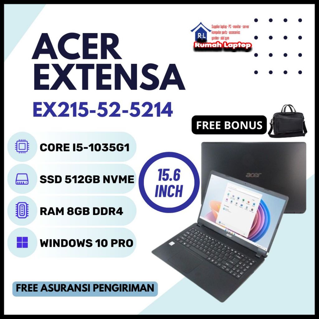Jual BEST SELLER Laptop Acer Extensa Ex215-52-5214 Core I5-1035g1 Ram ...