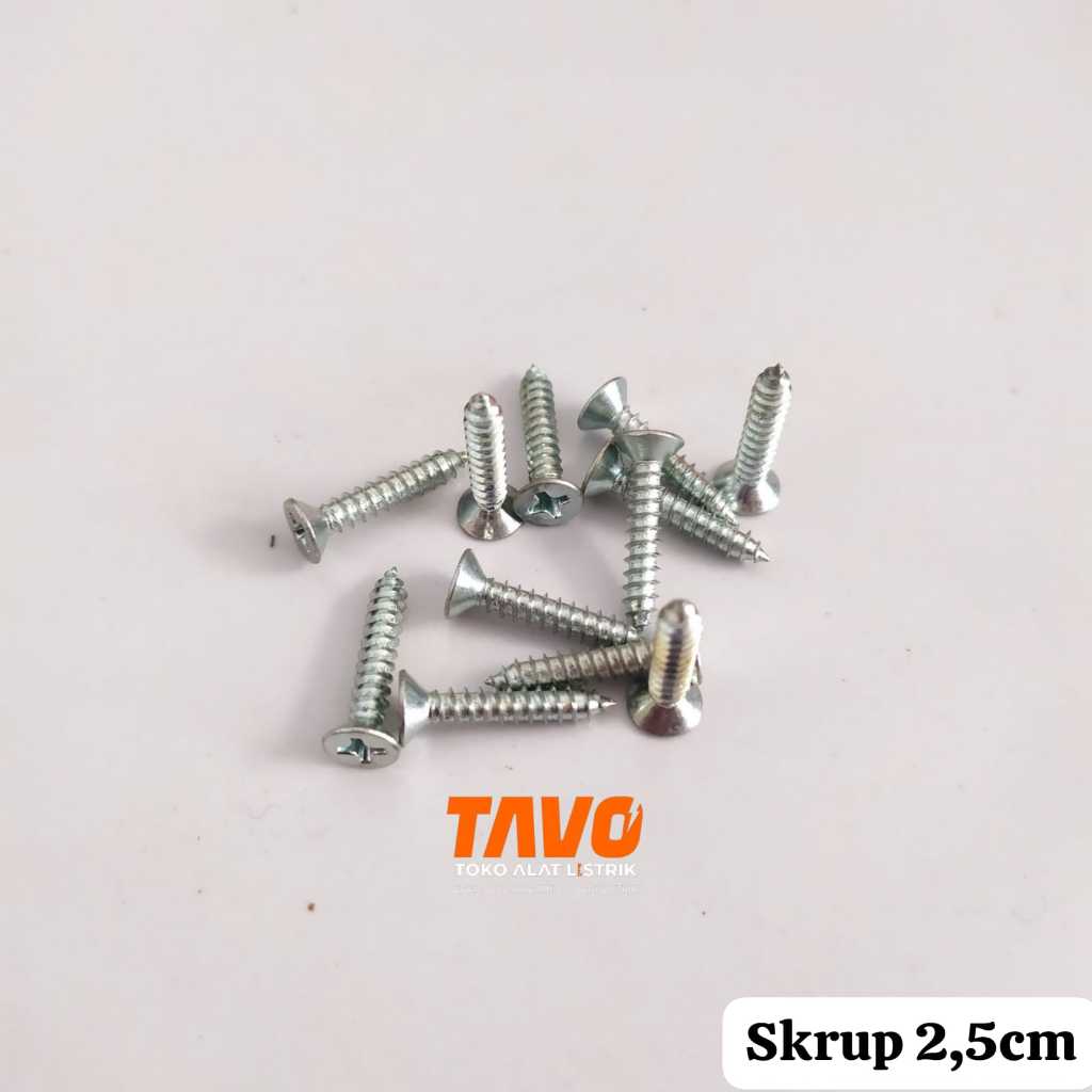 Jual Sekrup Skrup Tapping Screw JF kayu Kepala 2,5cm 002392 | Shopee ...
