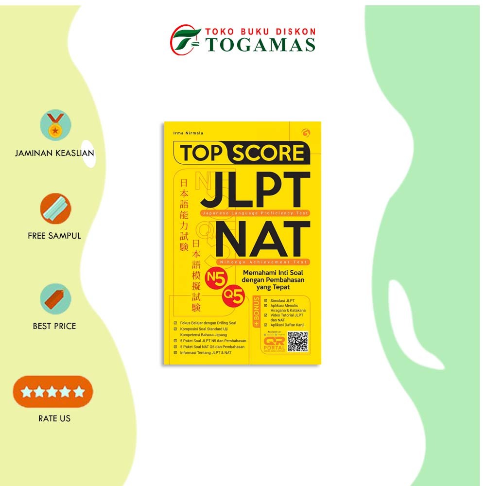 Jual TOP SCORE JLPT (JAPANESE LANGUAGE PROFICIENCY TEST) NAT (NIHONGO ...