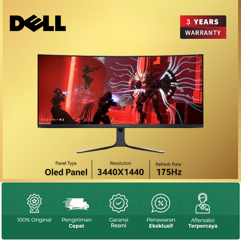 Jual Monitor LED Dell Alienware AW3423DW QD-OLED - Curved WQHD 175hz 34 ...