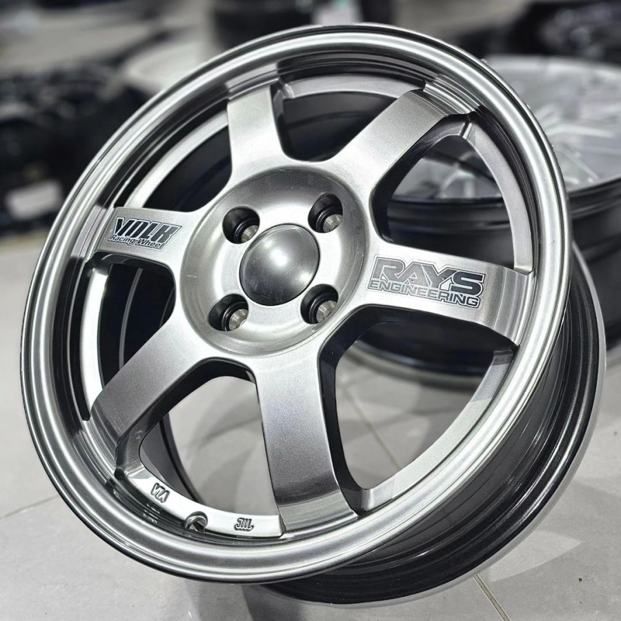 Jual velg racing 15 TE37 FLOW FORMING R15 brio jazz city yaris agya cayla | Shopee Indonesia