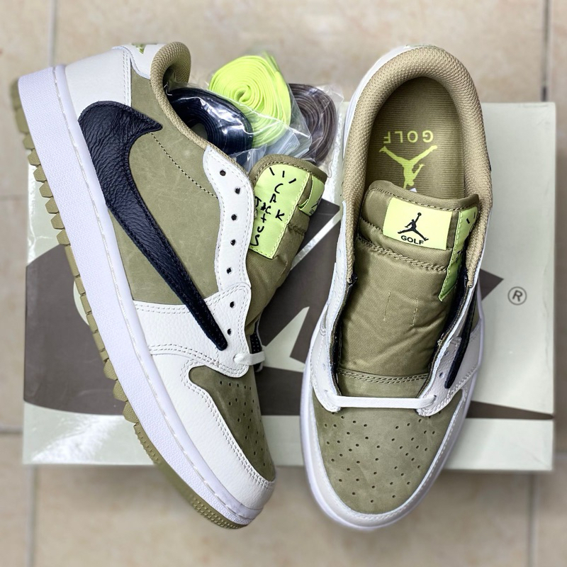 Jual AJ1 Retro Low Golf Travis Scott Neutral Olive 100% Original ...