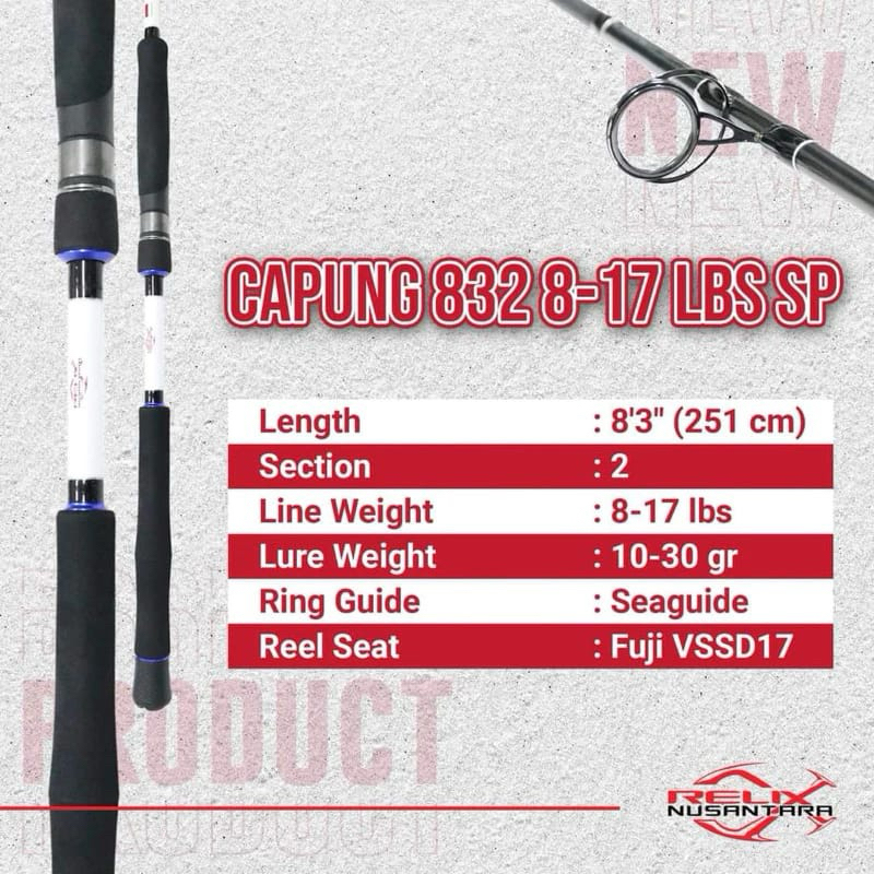 Jual JORAN CAPUNG 832 SPINNING 8-17LB RELIX NUSANTARA JORAN SHORE JIGGING JORAN MEDIUM CASTING ...