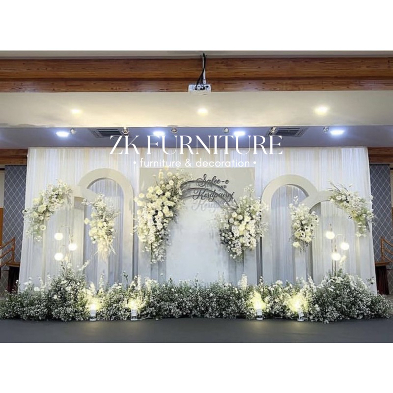 Jual backdrop pelaminan triplek / dekorasi wedding backdrop / backdrop ...