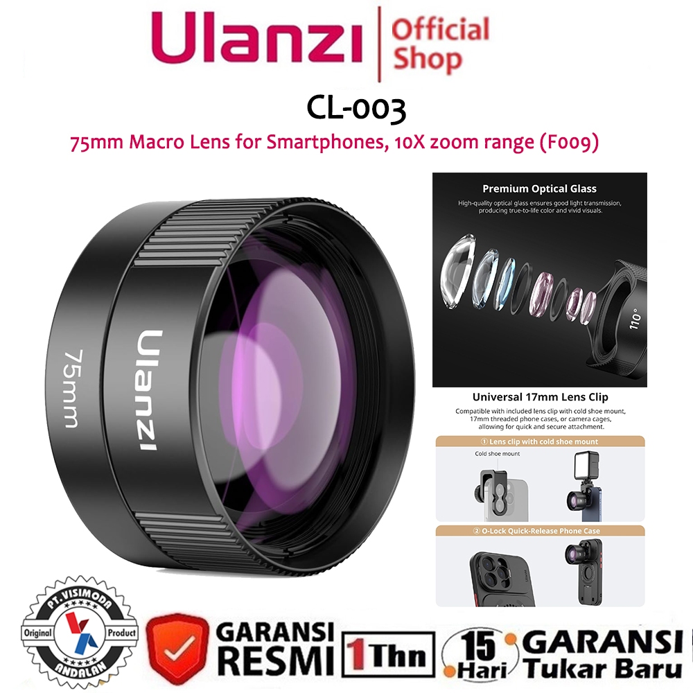 Jual Ulanzi CL-003 75mm HD 10x Lensa Super Macro Lens for Smartphone | Shopee Indonesia