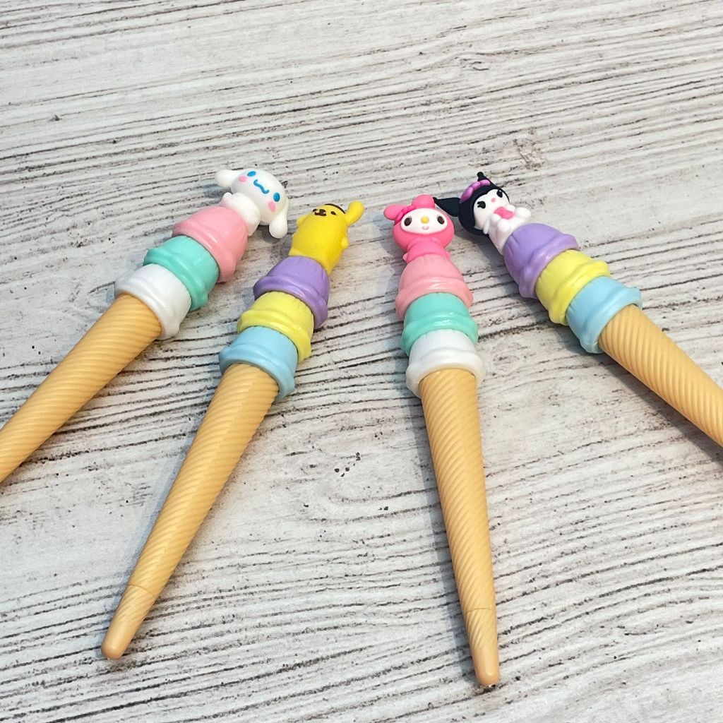 Jual TINTA HITAM PULPEN ICE CREAM CONE / BOLPEN PENA PULPEN GEL ICE ...