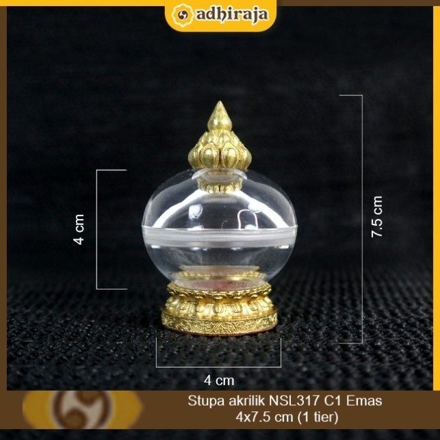 Jual Tempat Simpan Relik Stupa Akrilik C1 emas (4x7.5) 1 tier | Shopee ...