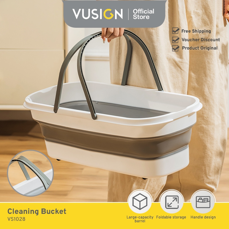 Jual Vusign Ember Lipat / Keranjang Cucian Baju Kotor / Baskom Ember Pel Cuci Portable Plastik ...