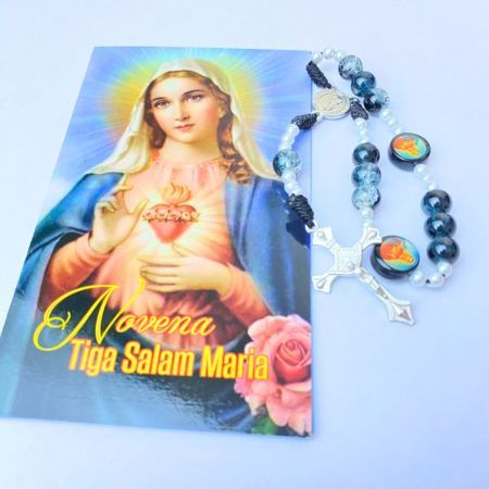 Jual paket doa novena tiga salam maria batu pecah hitam | Shopee Indonesia