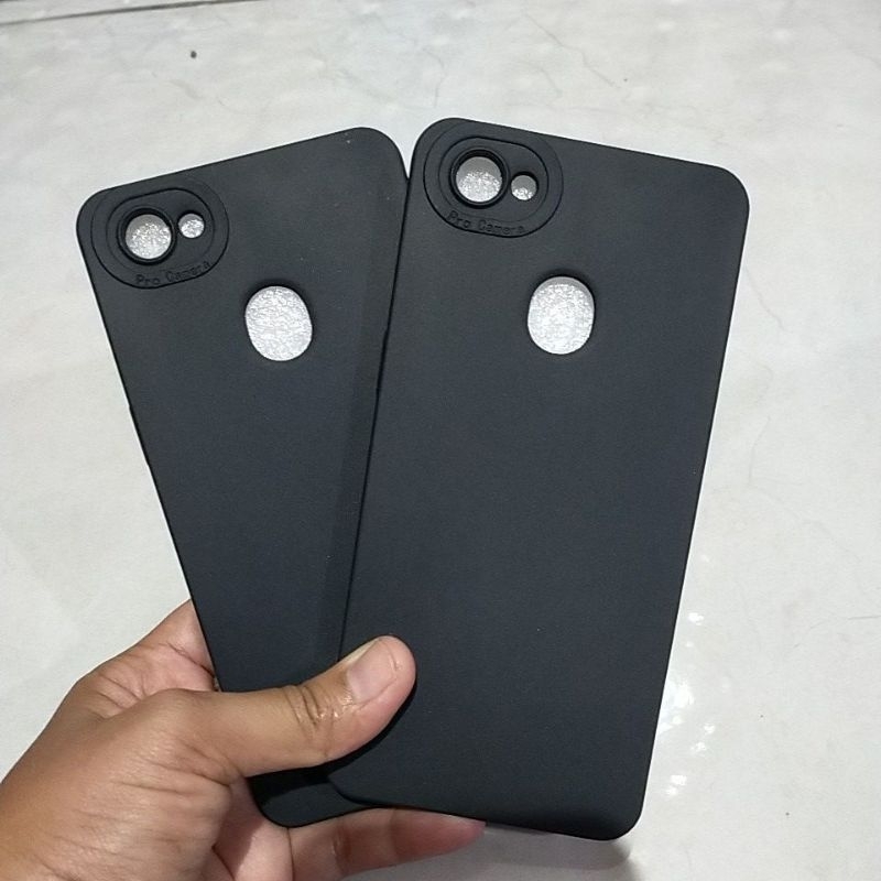 Jual Softcase FULL BLACK OPPO F7 Case Pro Camera | Shopee Indonesia