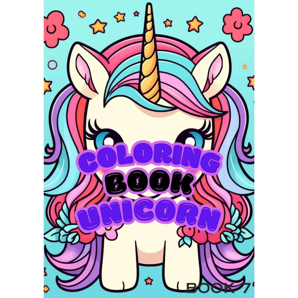 Jual Printable Worksheet Untuk Anak Mewarnai Kuda Fantasy Unicorn Book ...