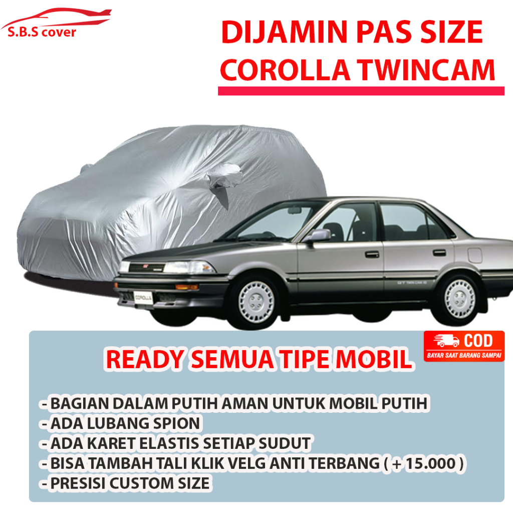 Jual COROLLA TWINCAM Body Cpver Mobil COROLLA Sarung Mobil corolla ...