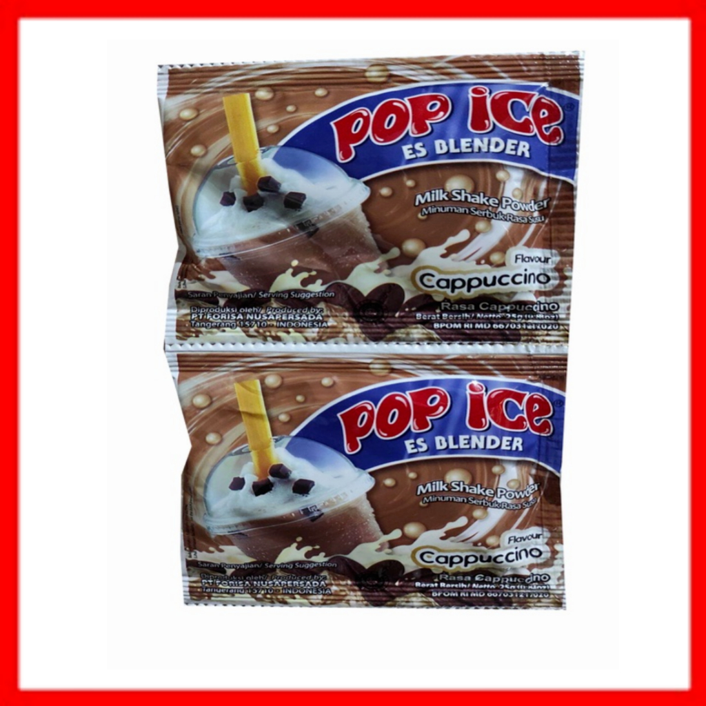 Jual POP ICE RASA CAPPUCCINO RENCENG ISI 10 SACHET @ 25 GRAM | Shopee ...