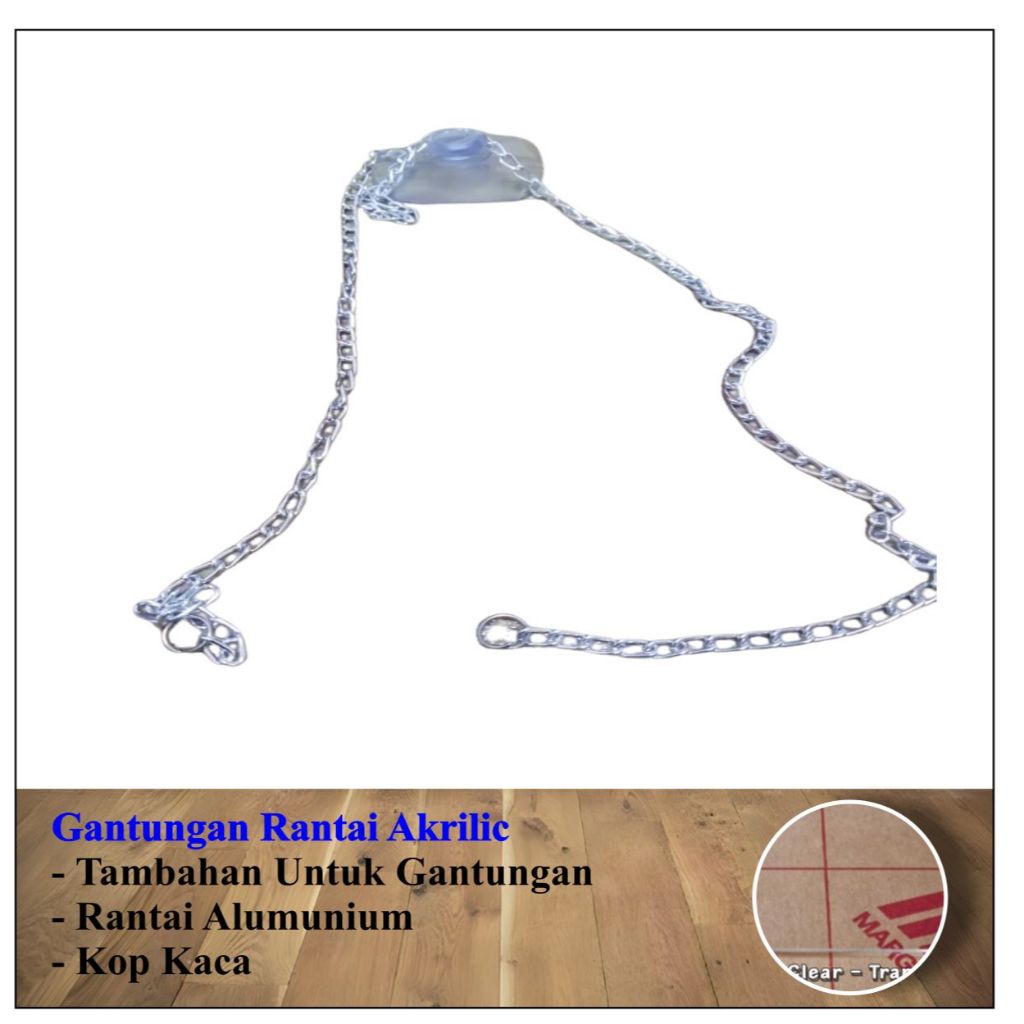 Jual GANTUNGAN RANTAI SIGN AKRILIK TAMBAHAN BAHAN BESI PLUS KOP ...