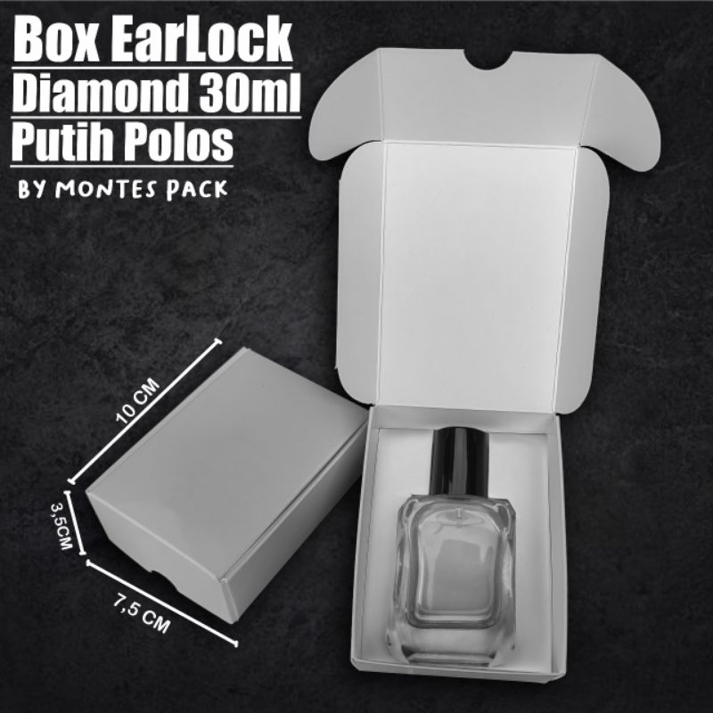 Jual BOX EARLOCK | untuk botol Diamond inocu 30ml /50ml | box parfum earlock Putih hitam ...