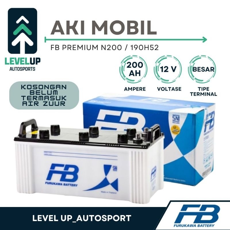 Jual AKI BATERAI BASAH TRUCK GENSET FB FURUKAWA N200/190H52 200AH ...