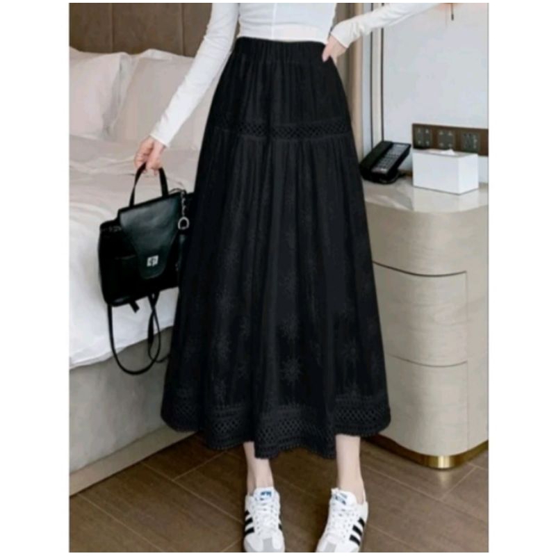Jual New Rok katbol putih panjang import fashion wanita | Shopee Indonesia