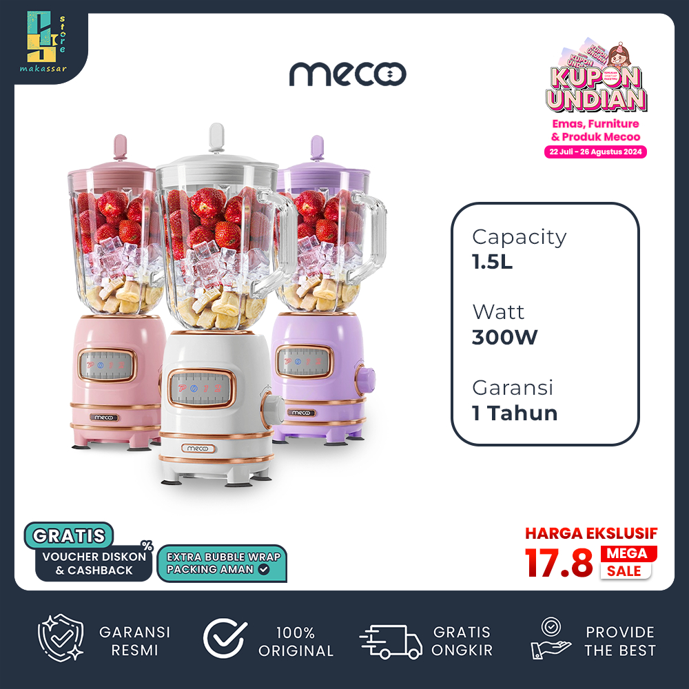 Jual Mecoo Most Aesthetic 4 in 1 Ice Crusher Blender Juicer 300 Low ...