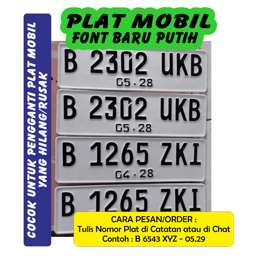 Jual PLAT MOBIL FONT TERBARU | Shopee Indonesia