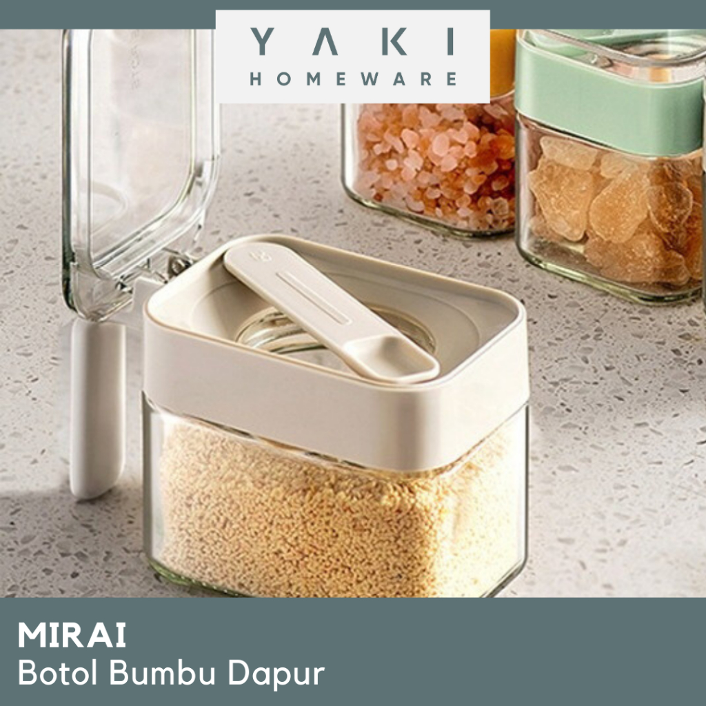 Jual YAKI - MIRAI Tempat Bumbu Dapur Serbaguna Toples Kaca Bawang ...