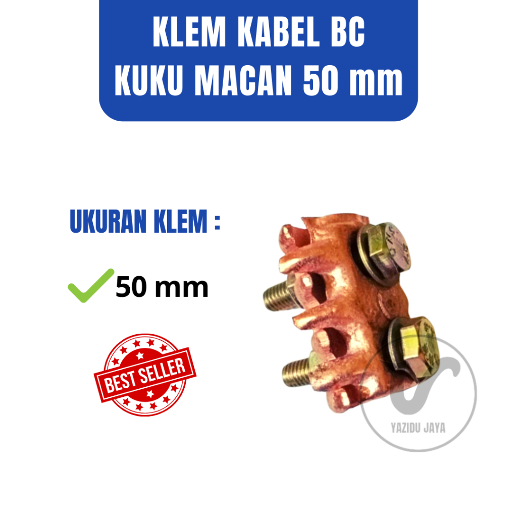 Jual Klem Kuku Macan Kabel BC 50 mm Clamp Sisir Grounding Clem ...