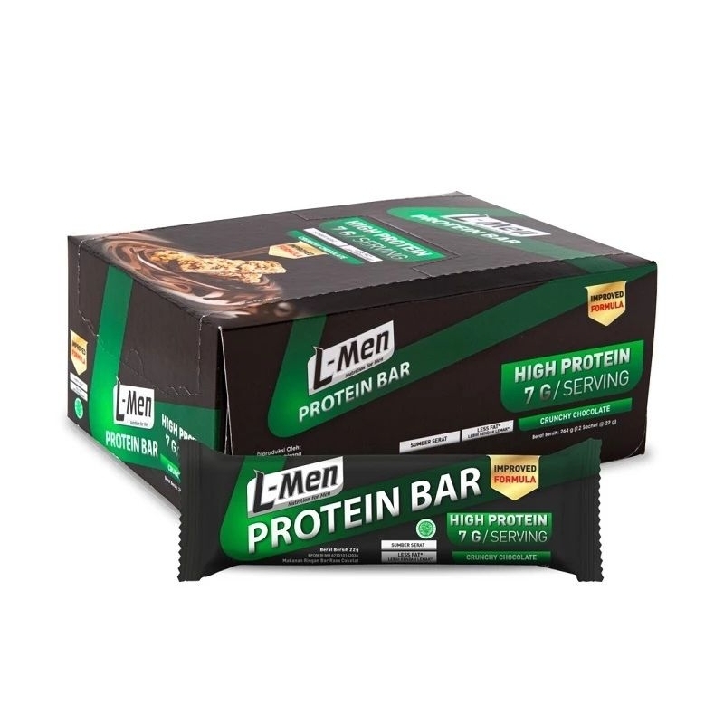 Jual L-Men Bar Chunchy Choco BOX (12Sachet X 22Gr) | Shopee Indonesia