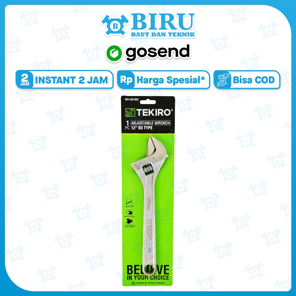 Jual Tekiro Kunci inggris 12 inch adjustable wrench kunci bago baco ...