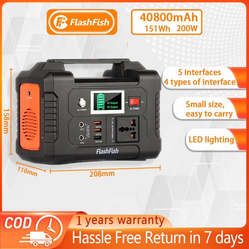 Jual FlashFish E200 Solar Generator Multi-Function Portable Big Capacity Power Statio | Shopee ...