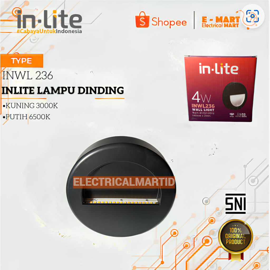 Jual INLITE Lampu Dinding LED IN-LITE LED Wall Light 4W INWL236 ...