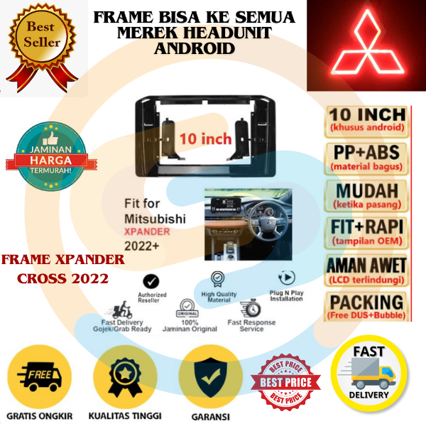 Jual Frame Head Unit Android 10 inch Mitsubishi Xpander Cross 2022 ...