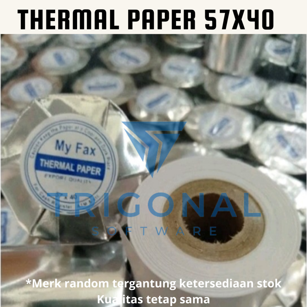 Jual KERTAS THERMAL PAPER ROLL UKURAN 57X40 / 58x40 | Shopee Indonesia
