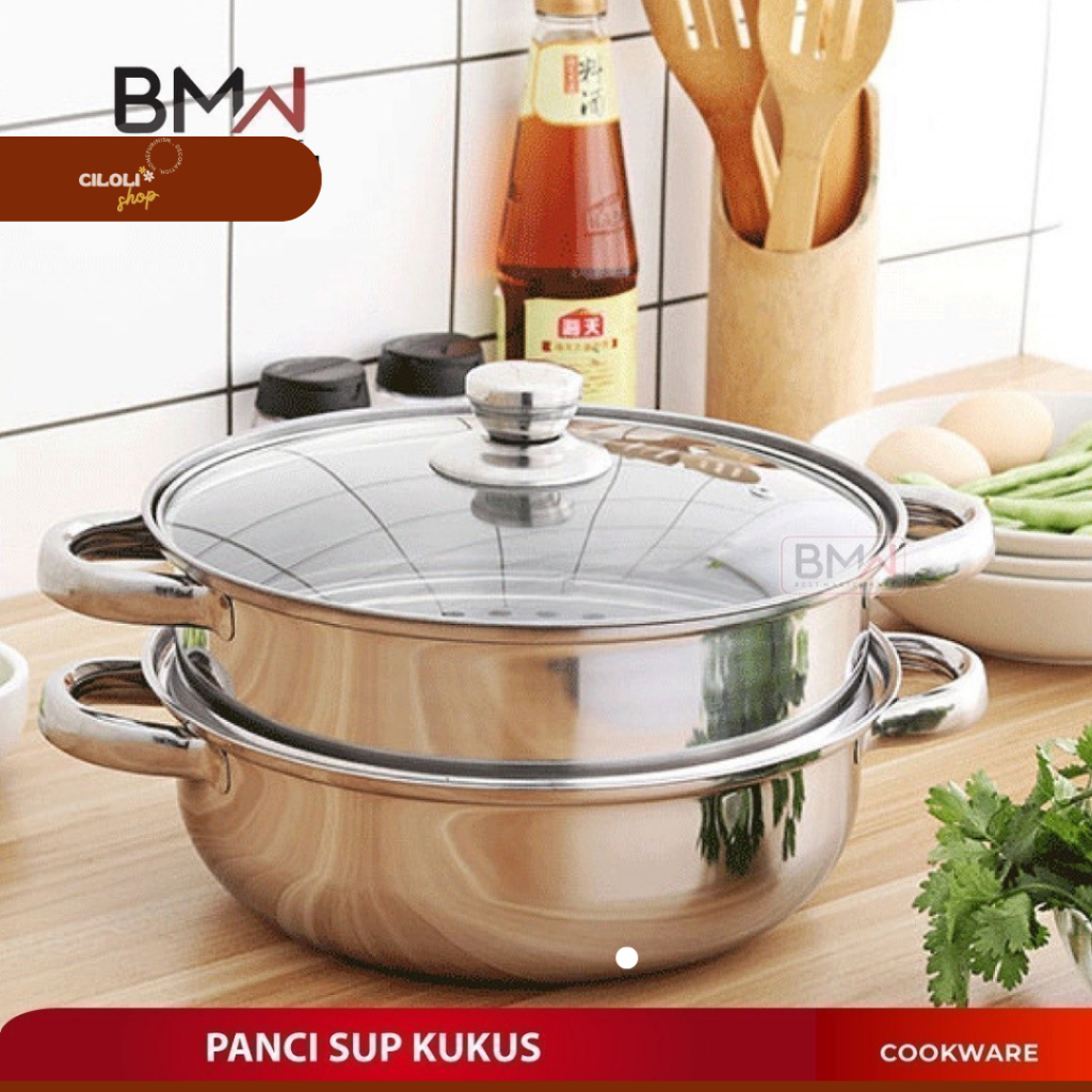 Jual Panci Kukus Set Stainless Steel Panci Sup Steamer Ikan Bakpao ...