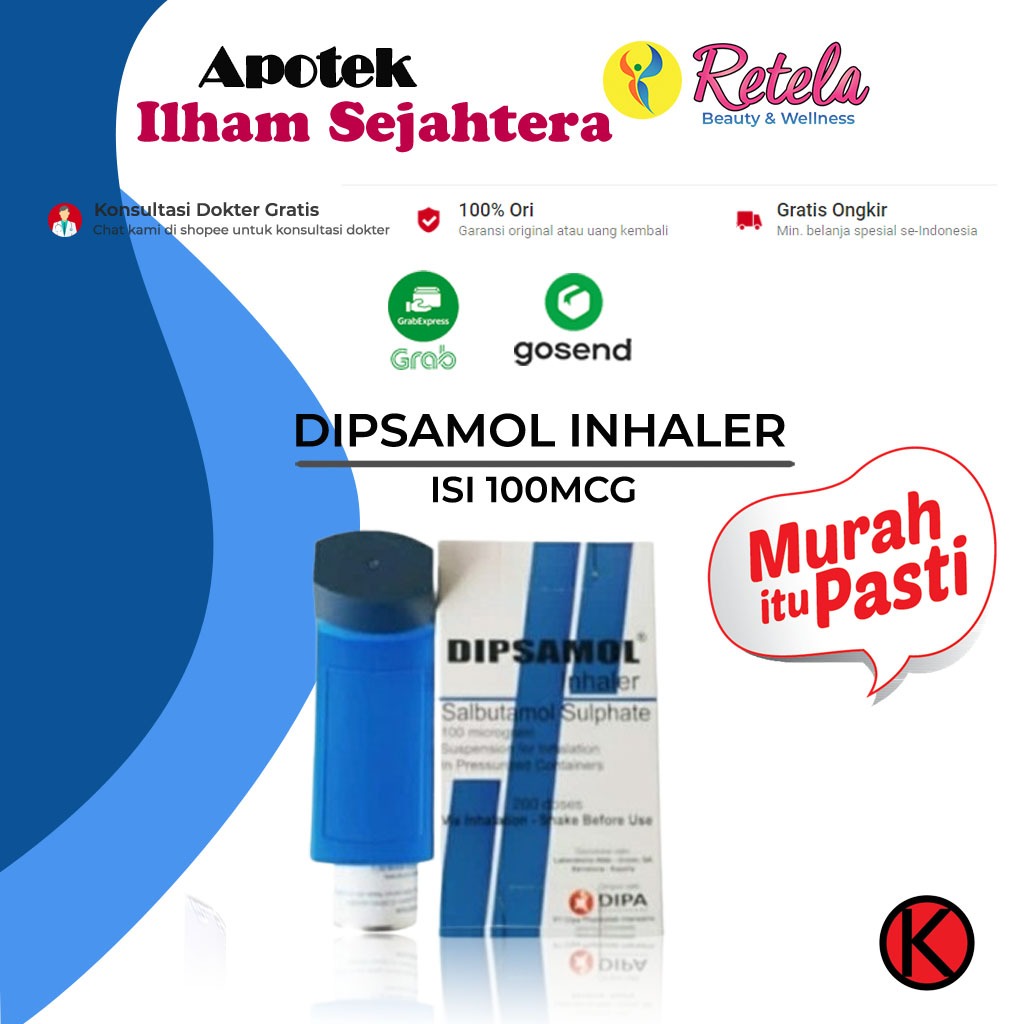Jual DIPSAMOL INHALER 100MCG / INHALER / NAFAS SESAK | Shopee Indonesia