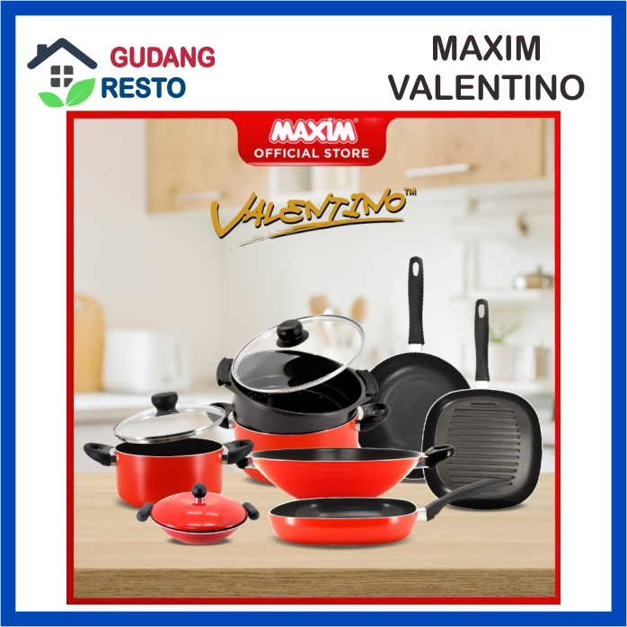Jual WAJAN GORENG TEFLON PANCI ANTI LENGKET MAXIM VALENTINO WOK 30 36 ...
