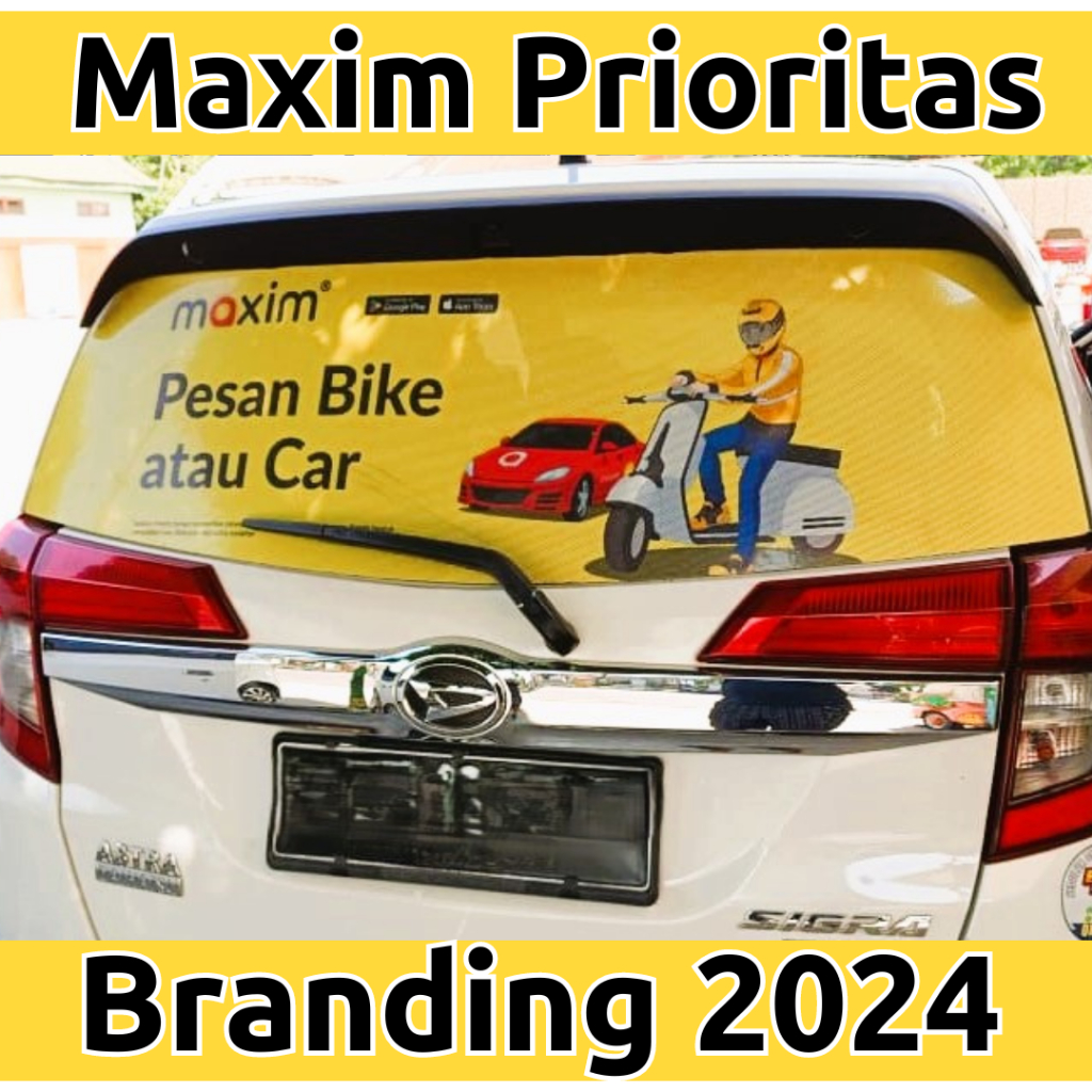 Jual STIKER MAXIM PRIORITAS KACA BELAKANG.KIRIM ID DRIVER SETELAH ...