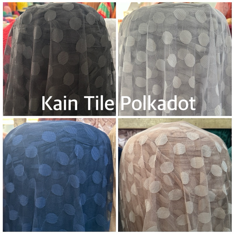 Jual Kain Tile Polkadot Tile Import ( Harga Per 0.5 Meter ) | Shopee ...
