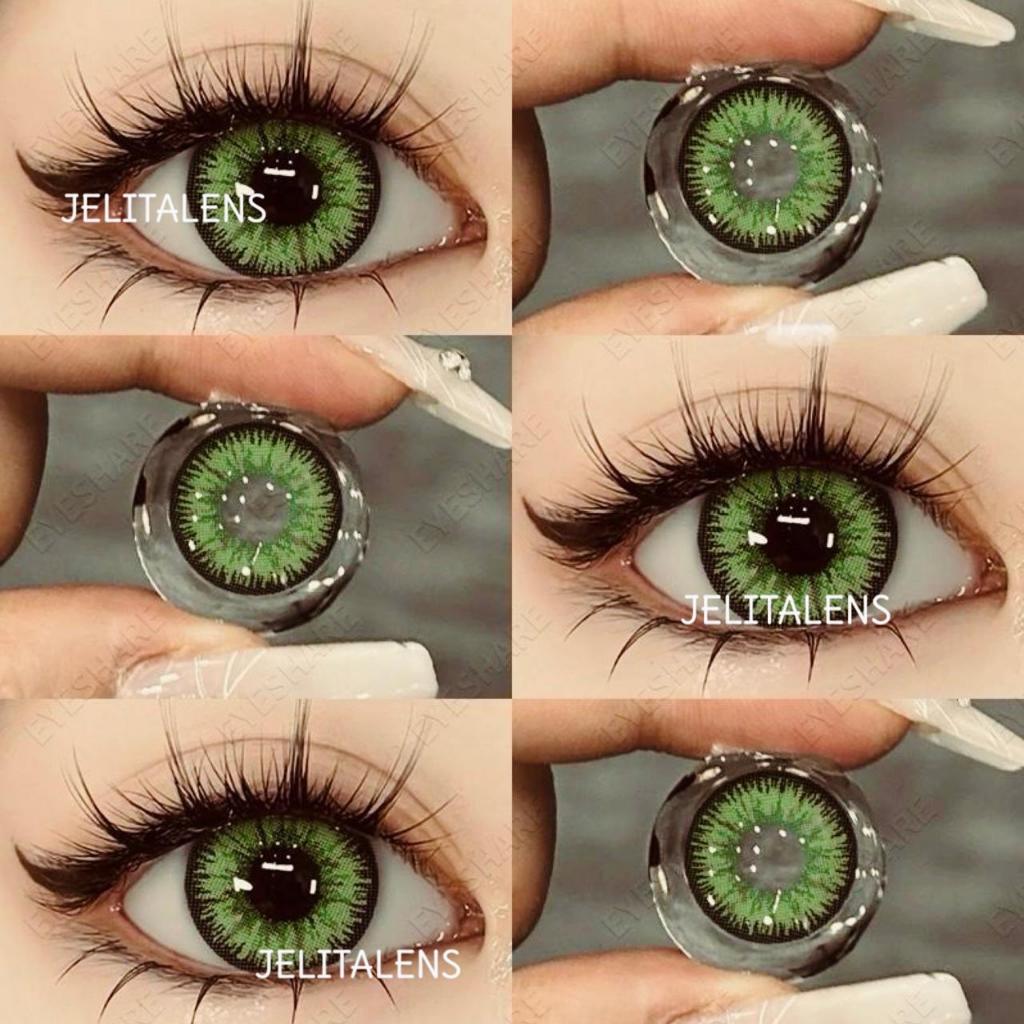 Jual J71 Softlens Hijau Cantik Green Douyin Diameter 14,5 MM Big Eyes ...