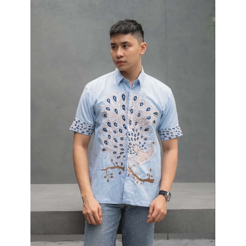 Jual Kemeja Bordir Pria NUC.ID Talika 02 (Biru Muda) | Shopee Indonesia