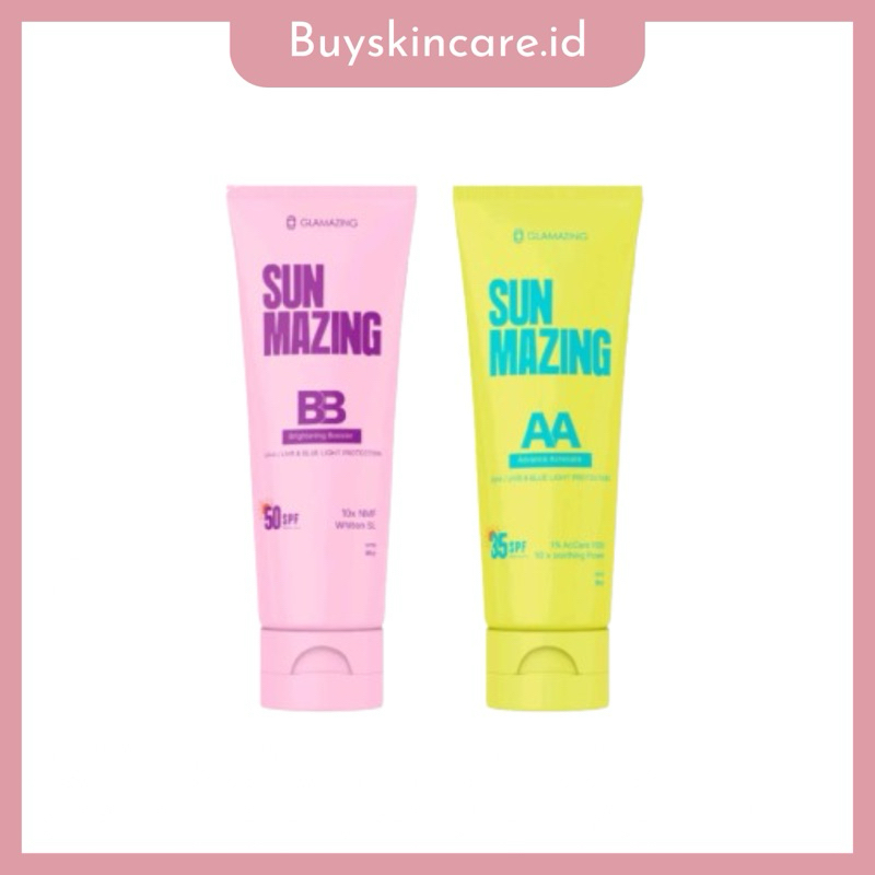 Jual Glamazing Sunmazing Advance Acnecare SPF 35 PA ++++ | Brightening ...