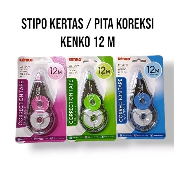 Jual stipo kertas kenko 909/ tipe X pita koreksi / correction tape ...