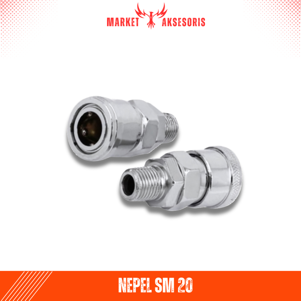 Jual Coupler Nepple Nepel Penyambung Selang Kompresor SM 20 Quick ...