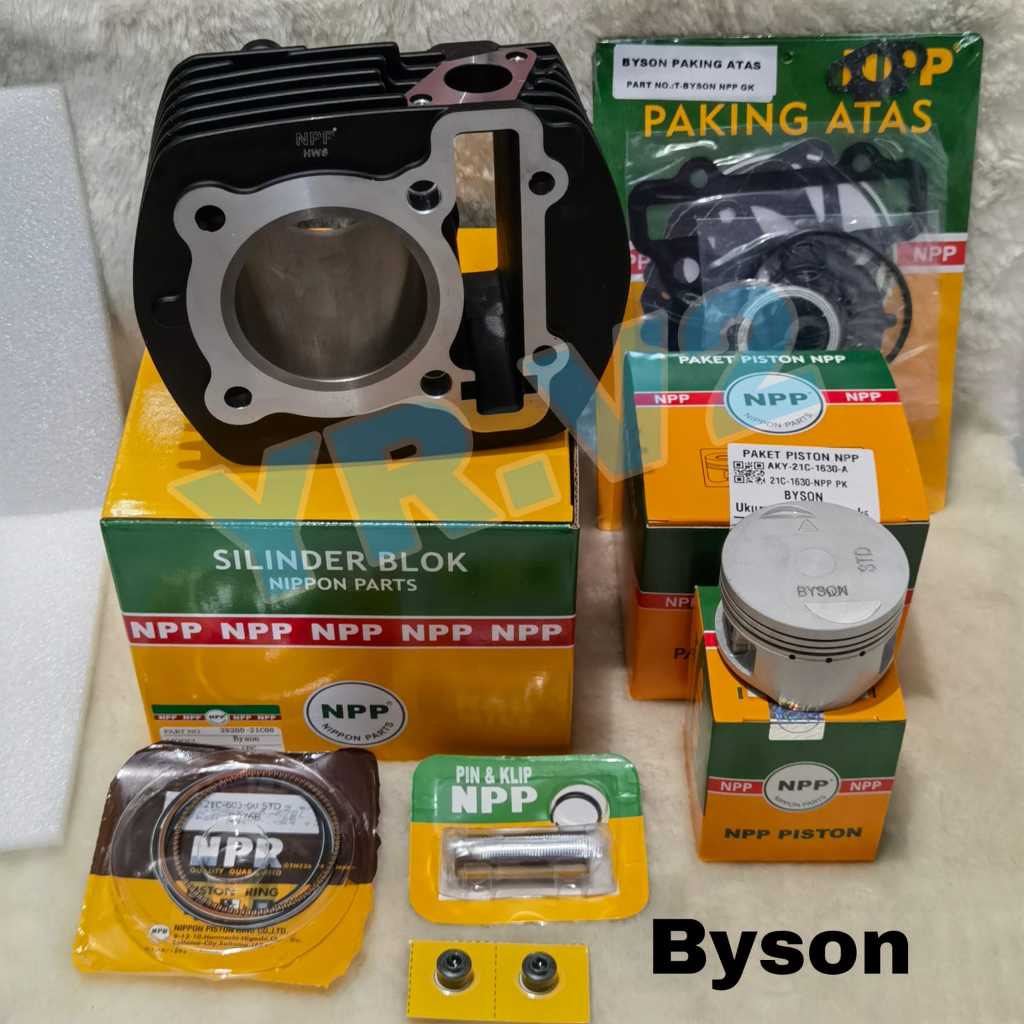 Jual BLOK SEHER BORING SILINDER BYSON KARBU + PISTON KIT + PAKING ...