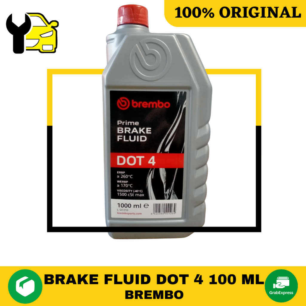 Jual BRAKE FLUID DOT 4 BREMBO 1000 ML - MINYAK REM - OLI REM 1 LITER ...